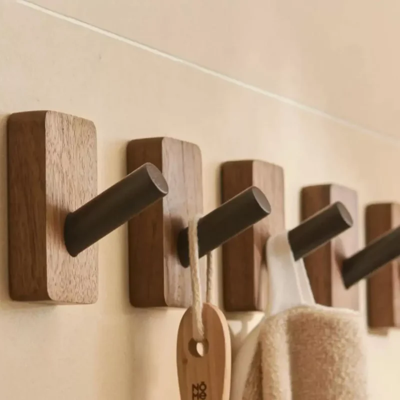 Walnut Solid Wood Single Hook - Gear Present